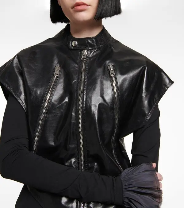 MAISON MARGIELA Leather Biker Jacket