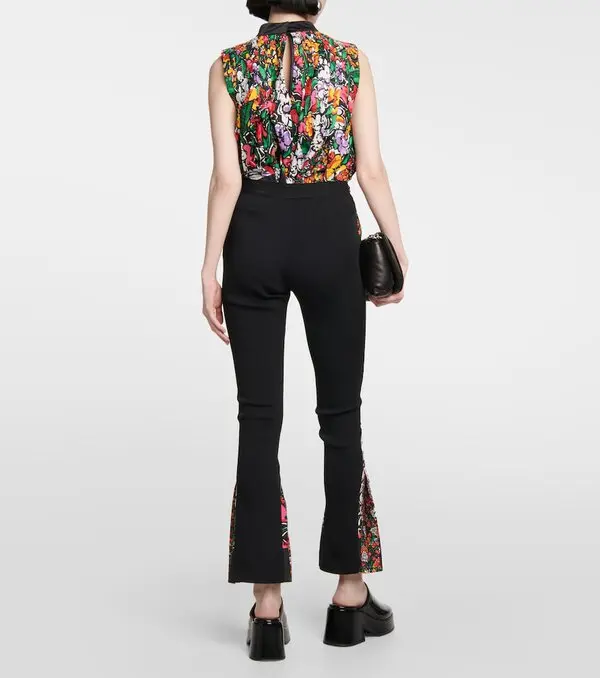 Sacai High-rise Floral Pants