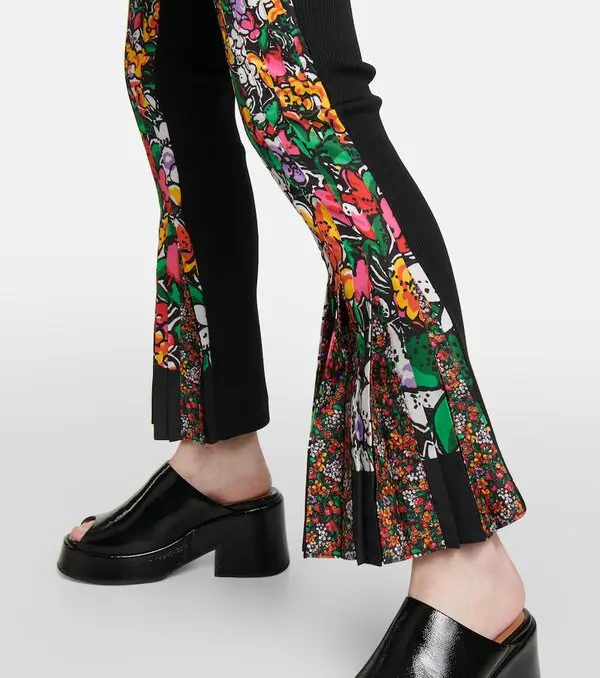 Sacai High-rise Floral Pants