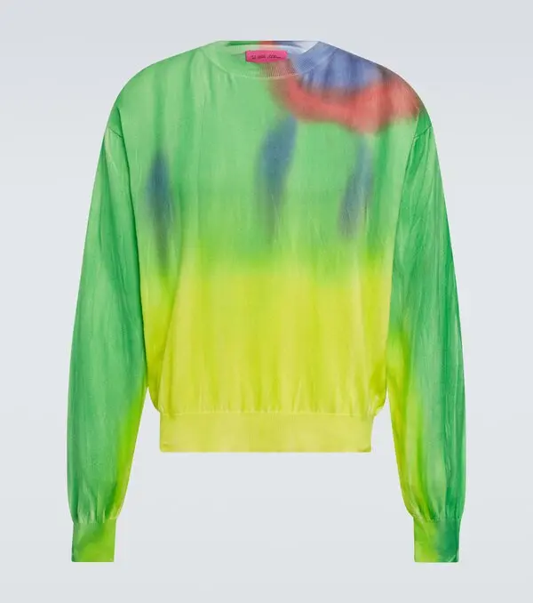 THE ELDER STATESMAN Dreamscape Cotton-blend Sweater