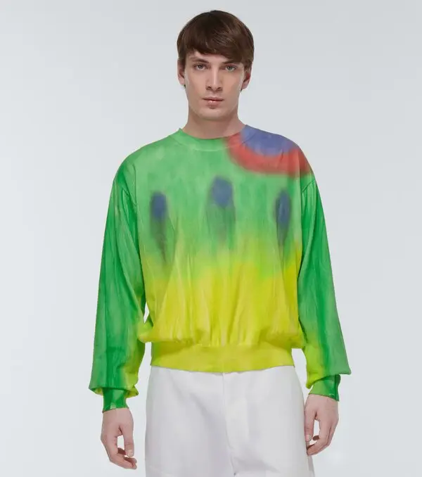 THE ELDER STATESMAN Dreamscape Cotton-blend Sweater