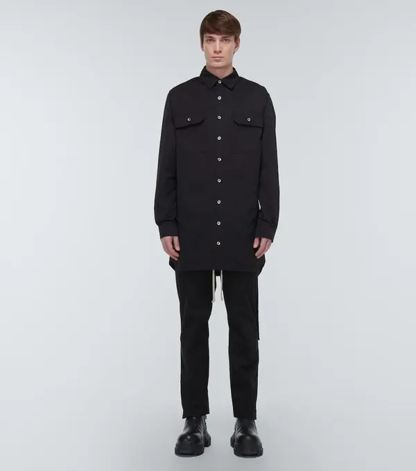 Rick Owens Cotton-blend Poplin Overshirt
