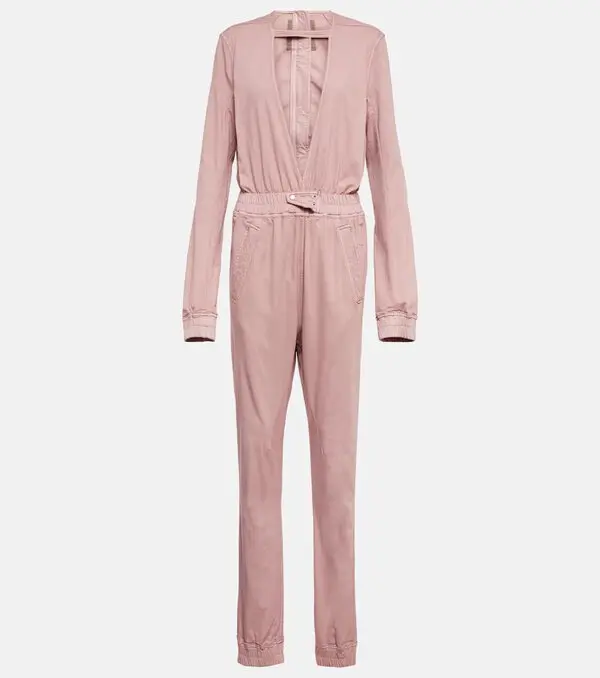 Rick Owens Coated Denim Jumpsuit - Pink