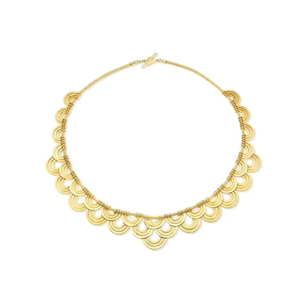 CADAR Duplex 18k Yellow Gold Collar Statement Necklace | Collar Necklace Gold