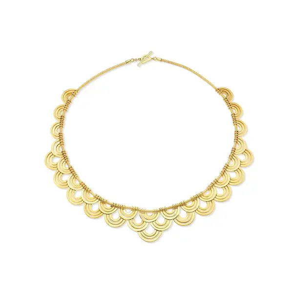 CADAR Duplex 18k Yellow Gold Collar Statement Necklace | Collar Necklace Gold