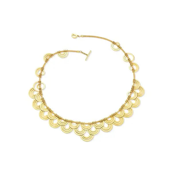 CADAR Duplex 18k Yellow Gold Collar Statement Necklace | Collar Necklace Gold