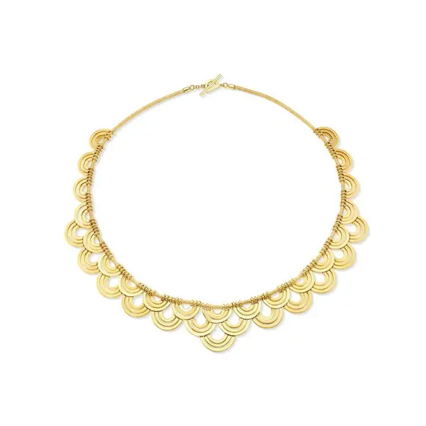 CADAR Duplex 18k Yellow Gold Collar Statement Necklace | Collar Necklace Gold