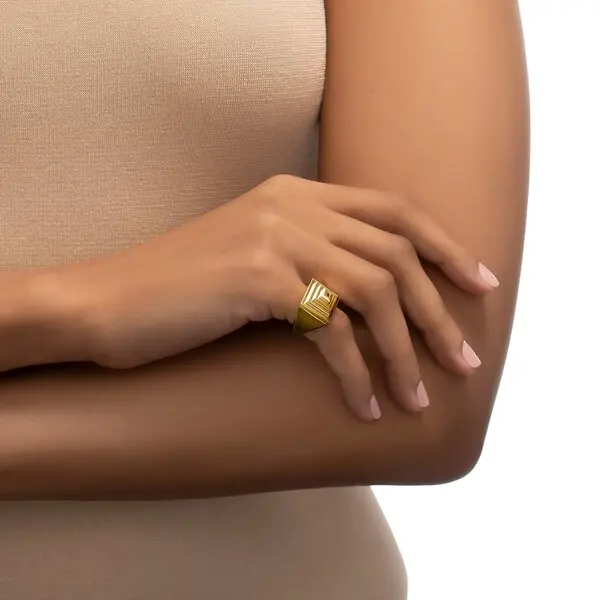CADAR Yellow Foundation Signet Pinky Ring