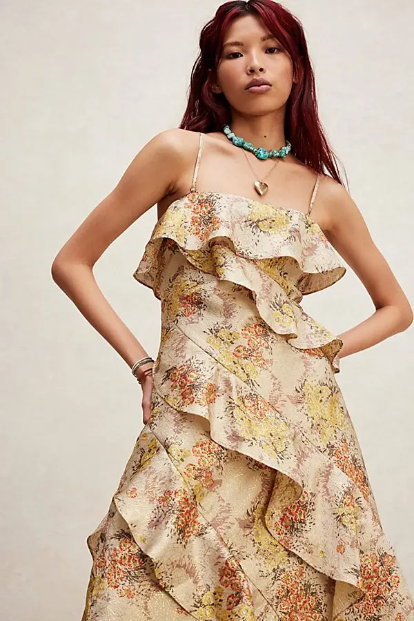 Free People Riveria Maxi Dress By In Grey Combo - 57% Off | Editorialist