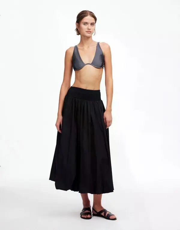 Madewell Jade Swim Paloma Bikini Top - Slate Sheen