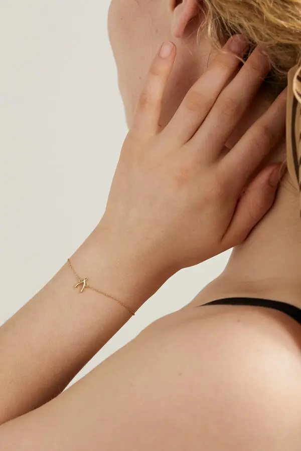 JENNIFER MEYER Mini Wishbone 18-karat Bracelet