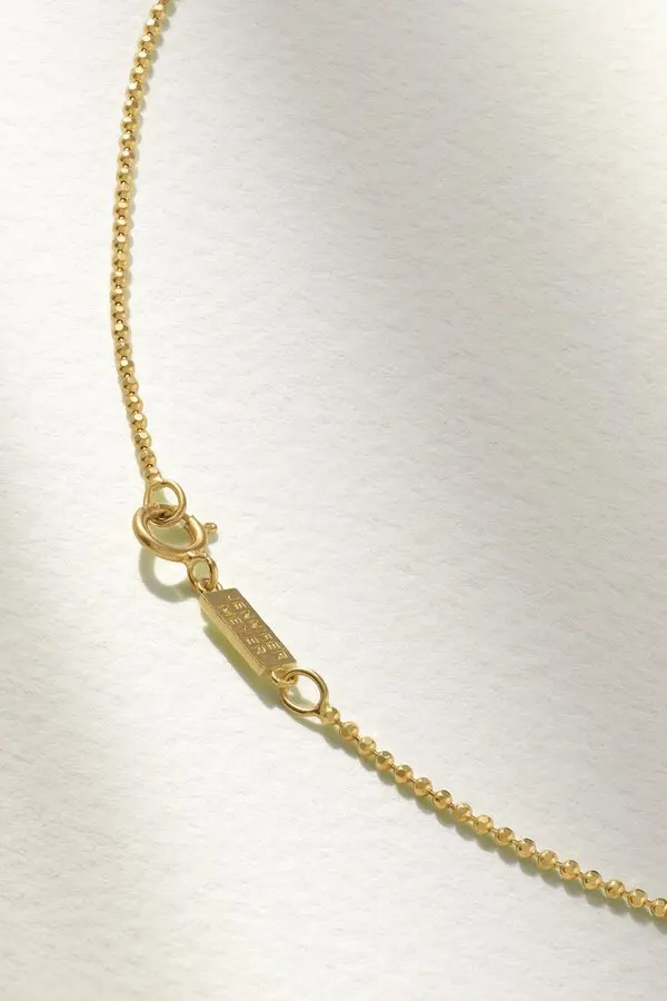 JENNIFER MEYER Small Leaf 18-karat Necklace