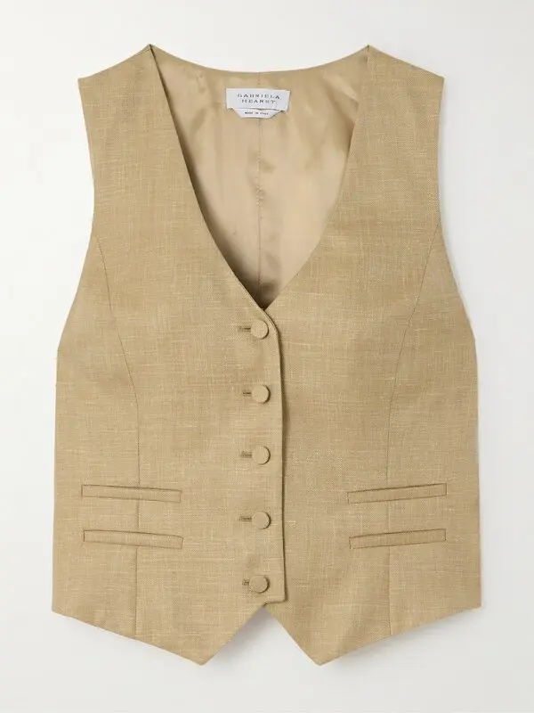 Gabriela Hearst Coleridge Wool-blend Vest - Neutrals