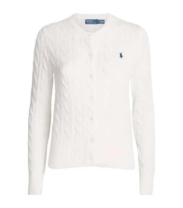 Polo Ralph Lauren Cotton Cable-knit Cardigan - White