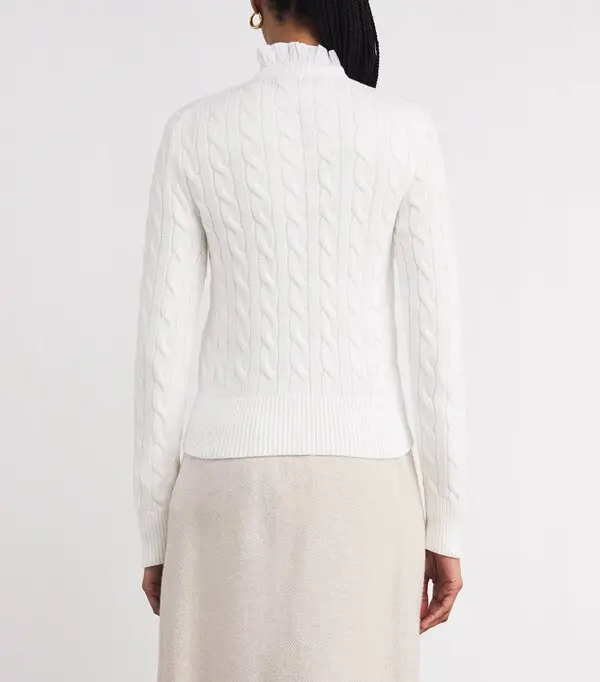 Polo Ralph Lauren Cotton Cable-knit Cardigan - White