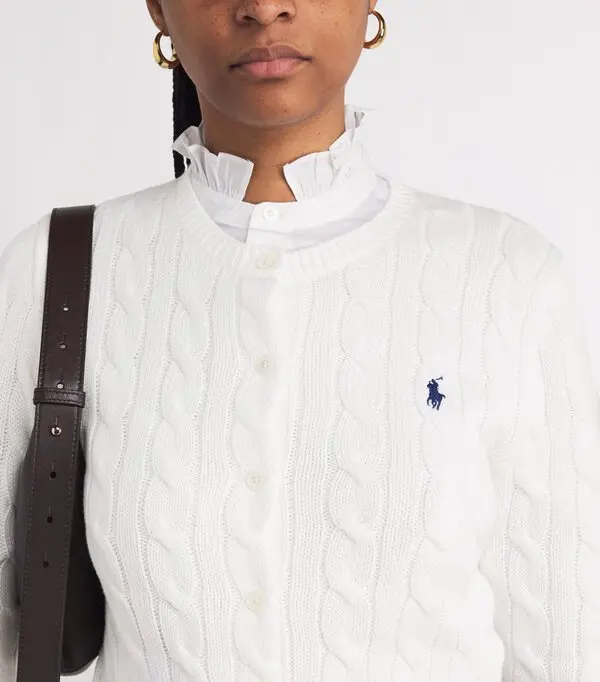 Polo Ralph Lauren Cotton Cable-knit Cardigan - White