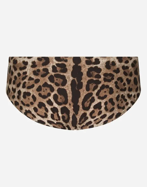Dolce & Gabbana Leopard Printed Swim Briefs