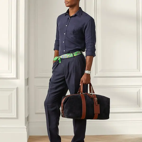 Ralph Lauren Welington Calf-suede Duffle - Navy