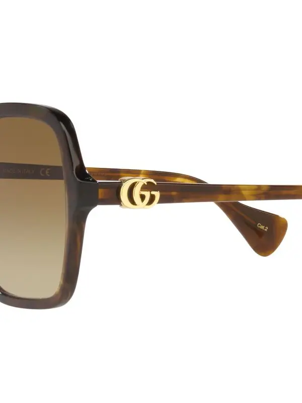 Gucci Square Frame Sunglasses - Brown