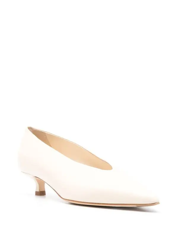 AeydĒ Clara Kitten-heel Pumps - Neutrals
