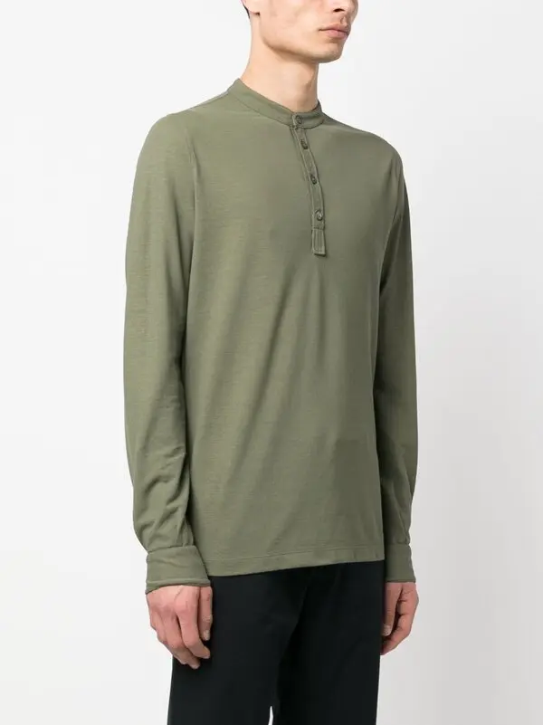 ZANONE Band-collar Polo Shirt
