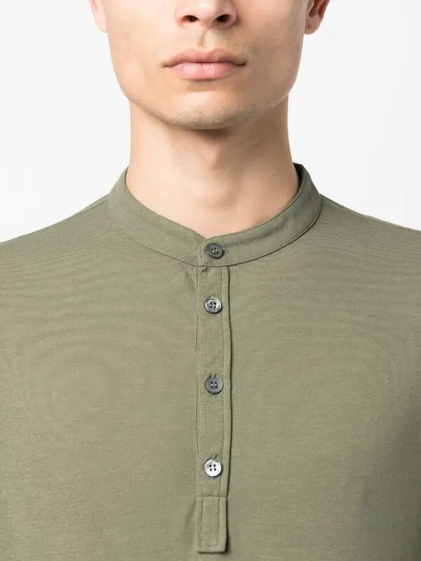 ZANONE Band-collar Polo Shirt
