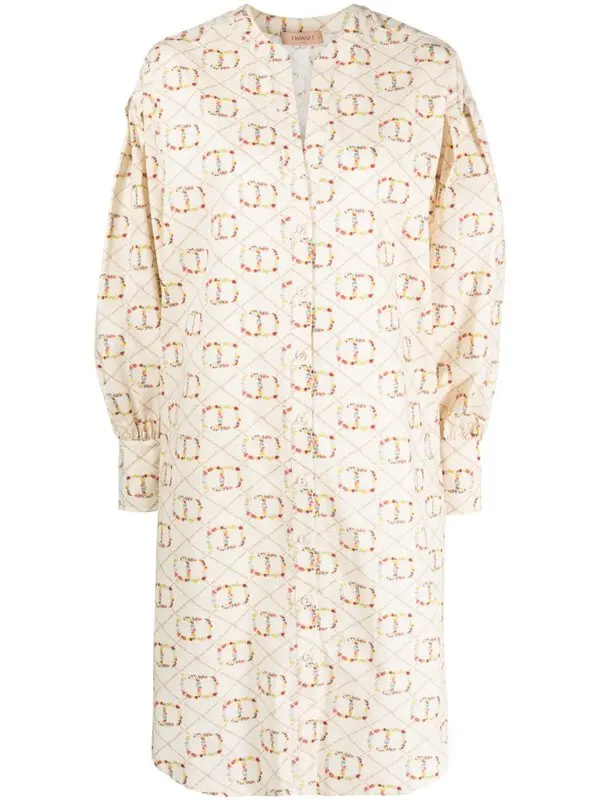 TWINSET Logo-print Cotton Shirtdress