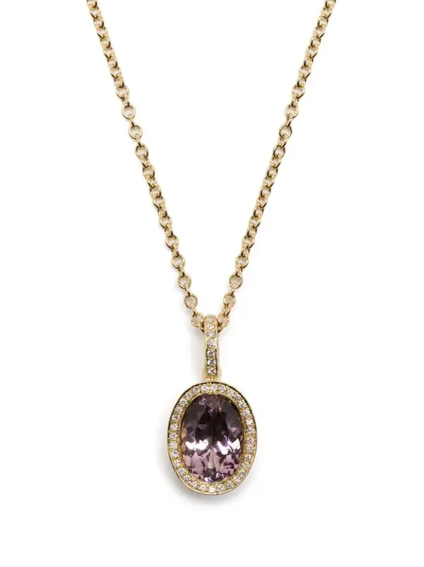 OCTAVIA ELIZABETH 18kt Yellow Tourmaline And Diamond Necklace - Gold