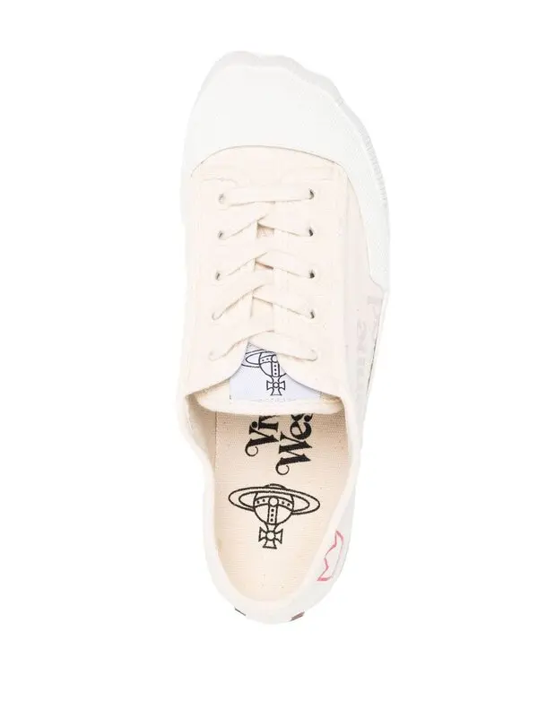 VIVIENNE WESTWOOD Logo-print Low-top Sneakers - Neutrals