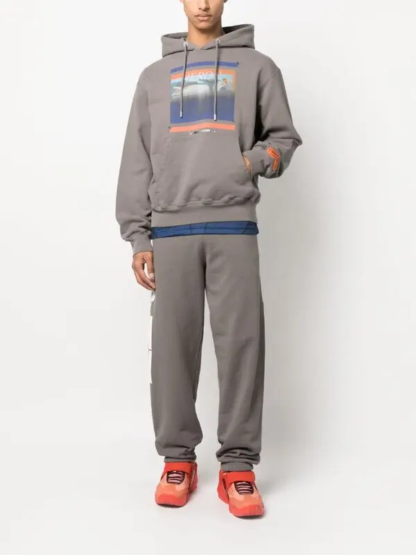 Heron Preston Logo-print Cotton Track Pants - Grey