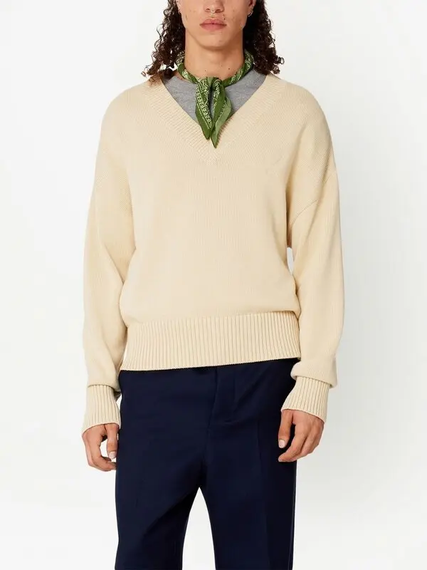 AMI Paris De Coeur V-neck Jumper