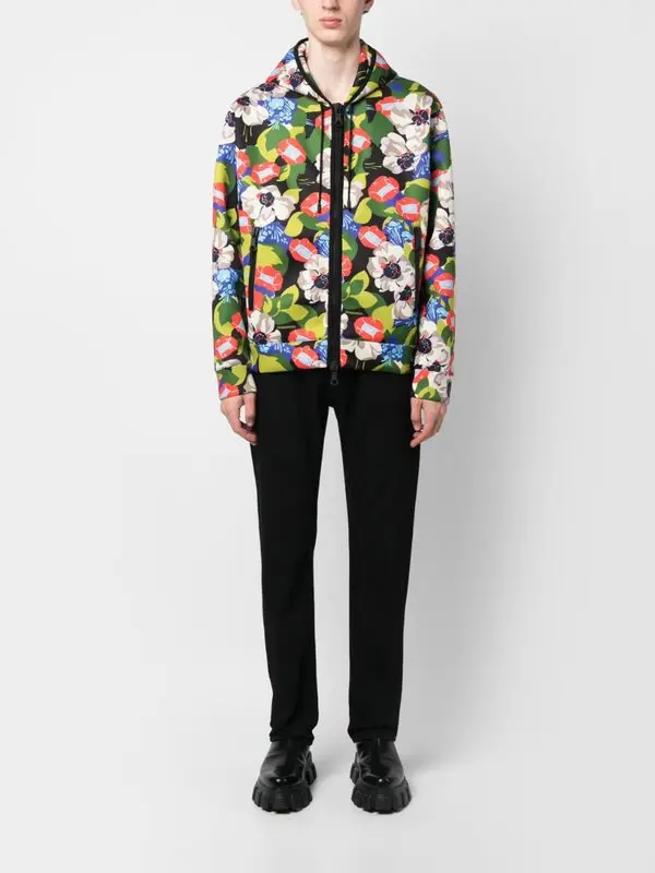 Dsquared2 Floral-print Hooded Jacket