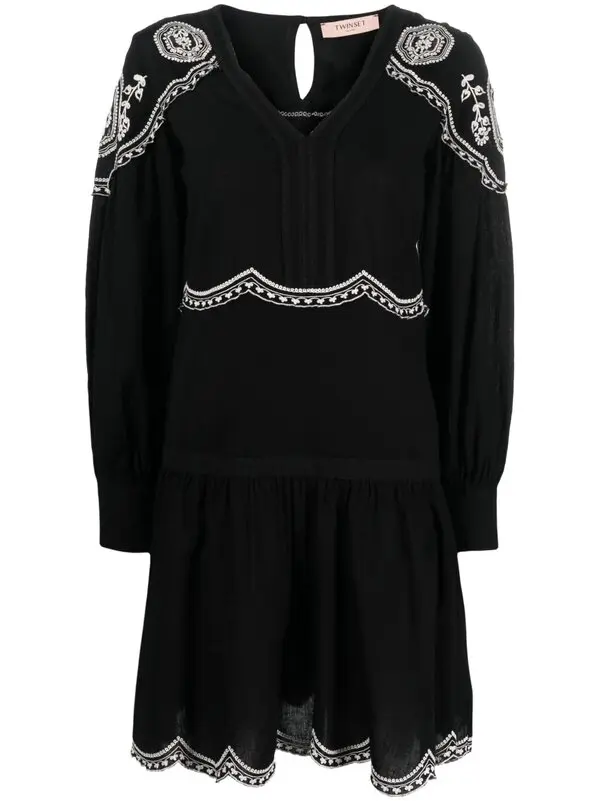 TWINSET Embroidered Mini Dress