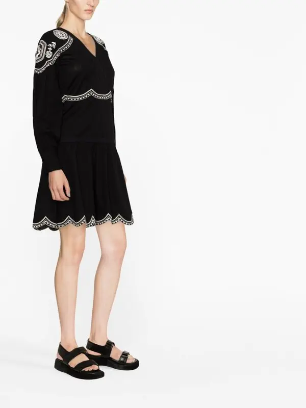 TWINSET Embroidered Mini Dress