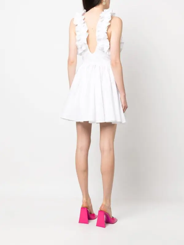MSGM Ruffled-sleeve Flared Dress