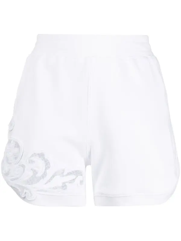 Ermanno Scervino Lace-trim High-waisted Shorts