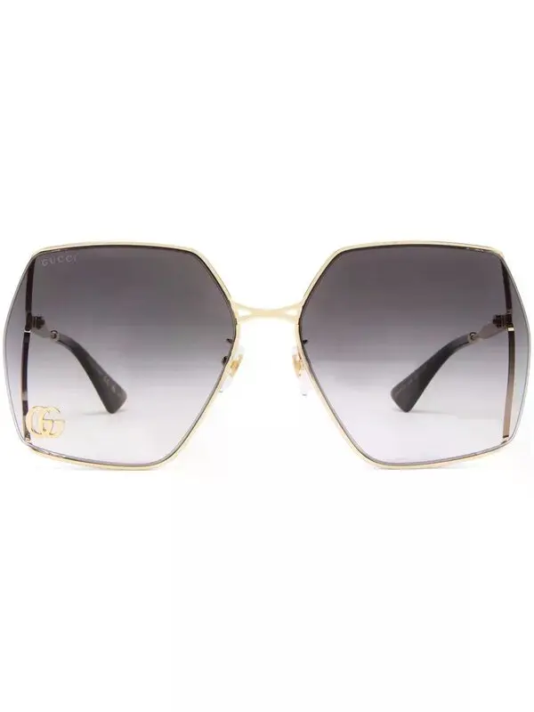 Gucci Logo-engraved Sunglasses - Yellow
