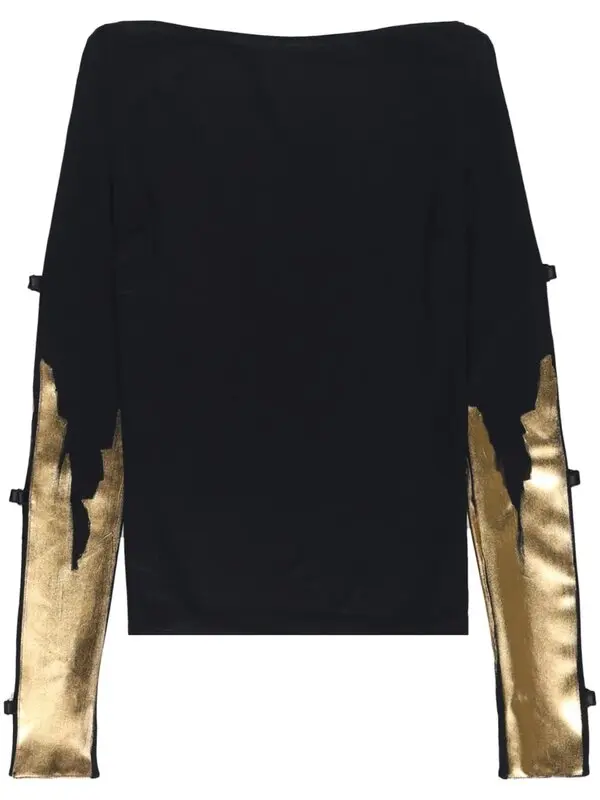 TOM FORD Long-sleeve Cut-out Knitted Top - Black