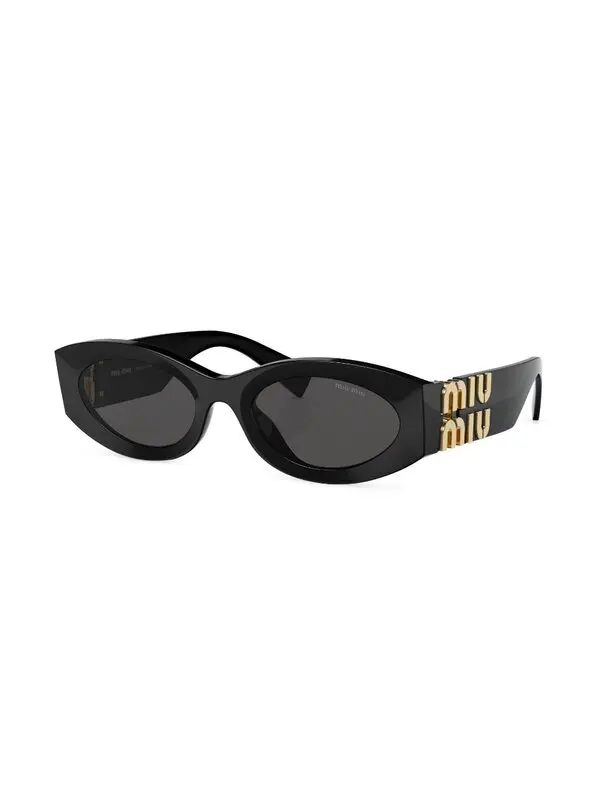 Miu Miu Glimpse Oval-frame Sunglasses - Black