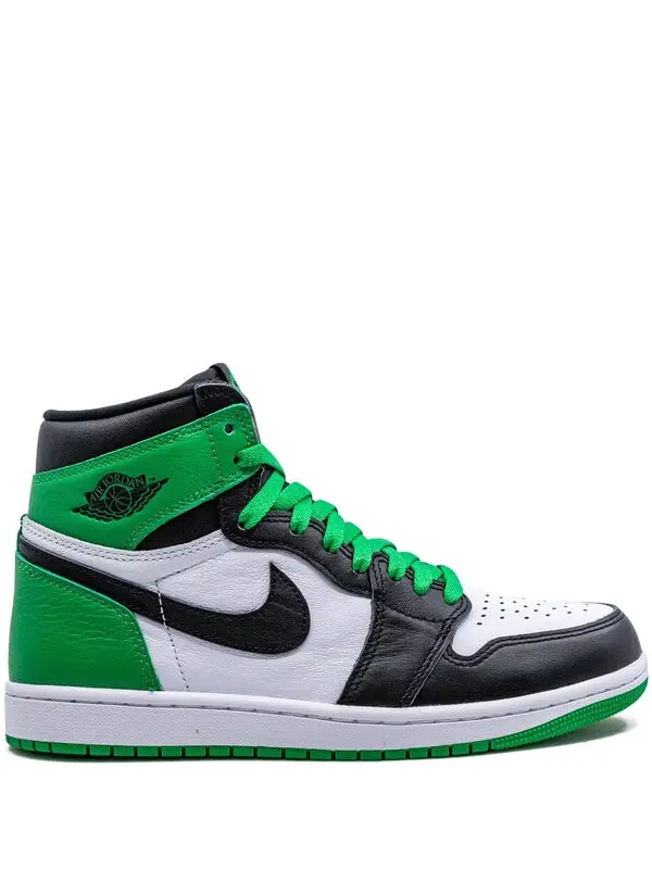 JORDAN Air 1 High Lucky Green Sneakers - Black