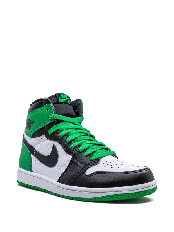 JORDAN Air 1 High Lucky Green Sneakers - Black