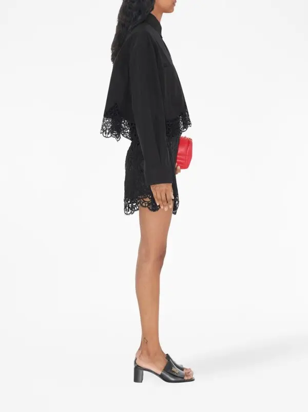 Burberry High-waisted Macramé Lace Shorts