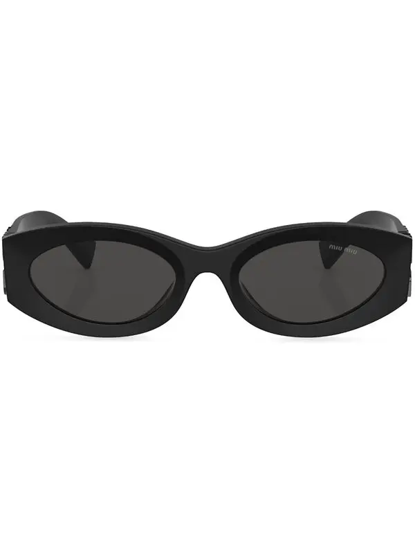 Miu Miu Glimpse Oval-frame Sunglasses - Black