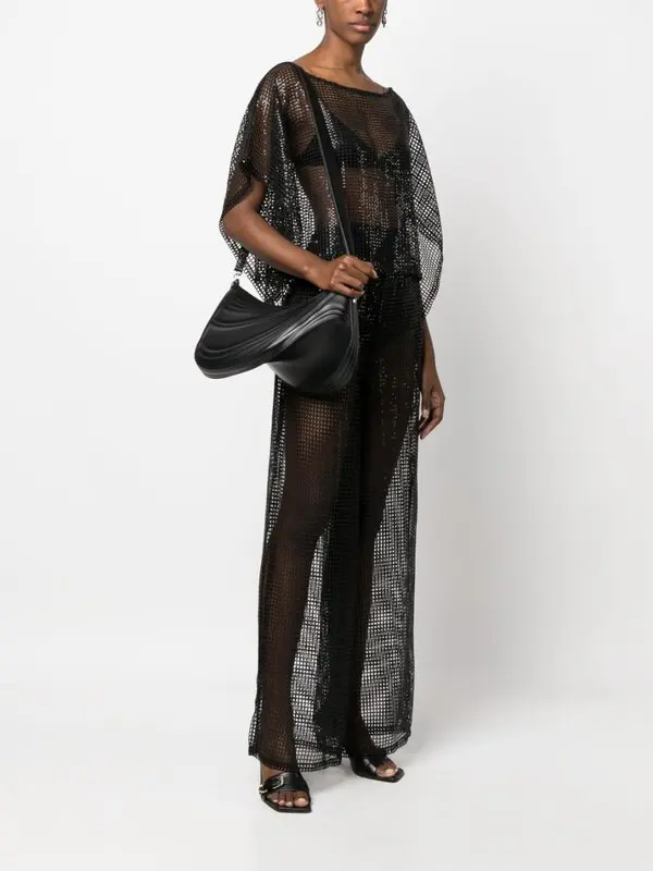 MUGLER Spiral Curve 01 Shoulder Bag - Black