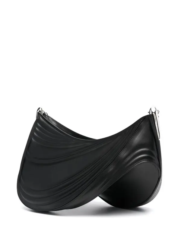 MUGLER Spiral Curve 01 Shoulder Bag - Black
