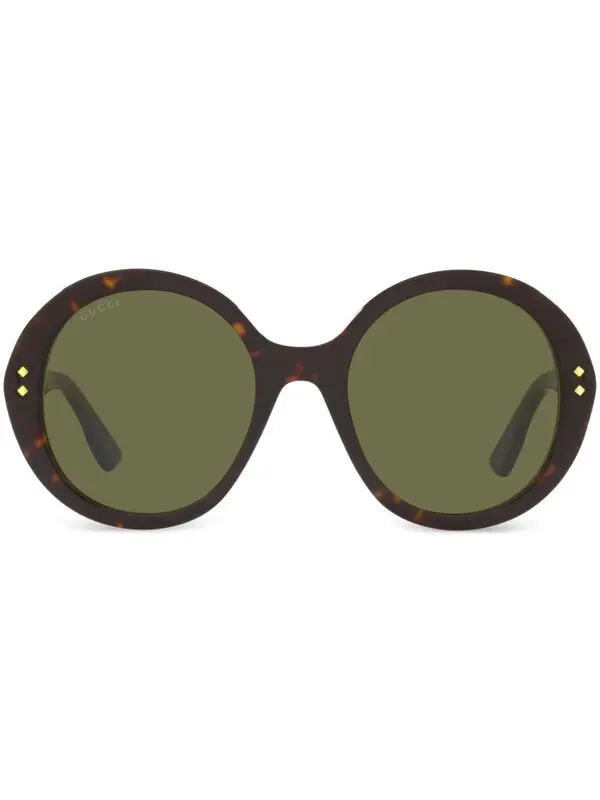 Gucci Tortoiseshell Round-frame Sunglasses - Brown
