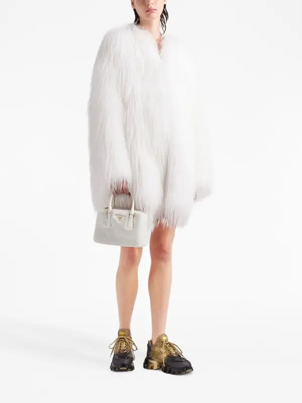 Prada Galleria Shearling Mini Bag