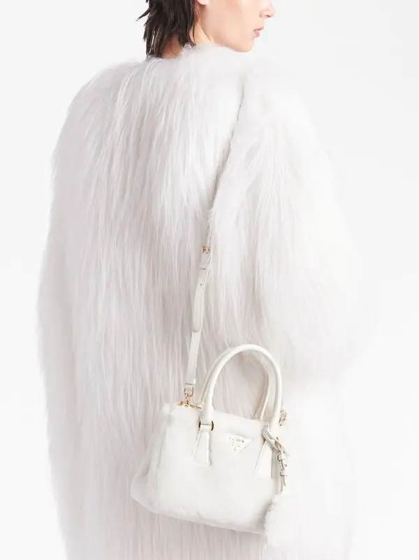 Prada Galleria Shearling Mini Bag