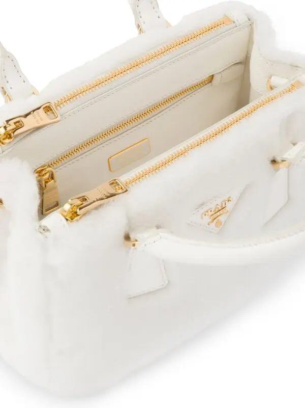 Prada Galleria Shearling Mini Bag
