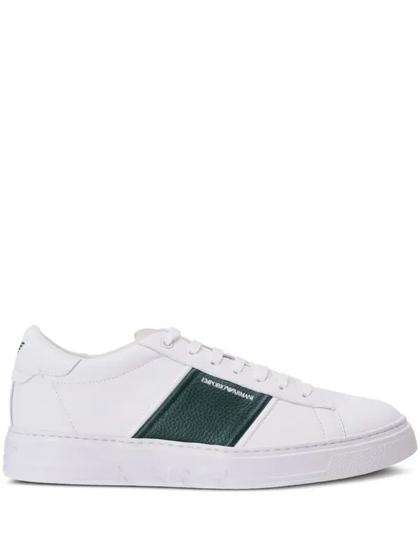 Emporio Armani Logo-print Leather Sneakers